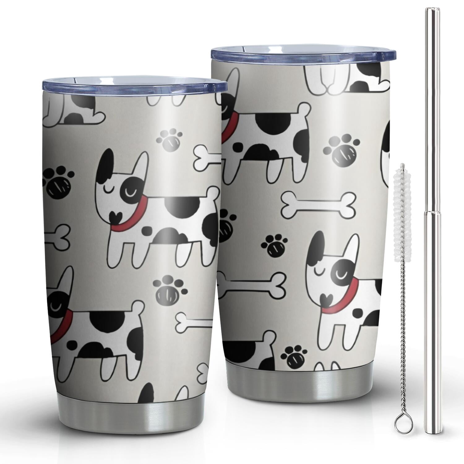 20oz Tumblers Bulldog Dog Stainless Steel Vacuum Insulated Double Wall ...