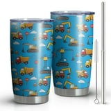 20oz Tumblers Cartoon Construction Vehicles Stop Signs Stainless Steel ...