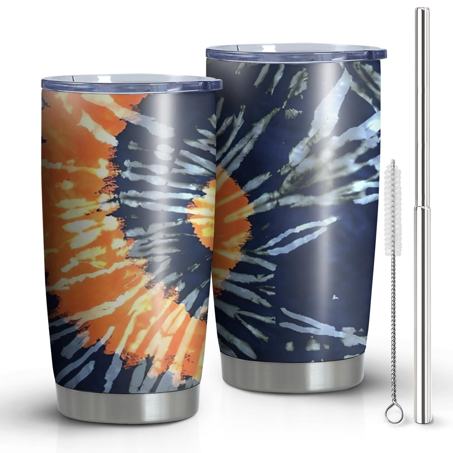 20oz Tumblers Colorful Tie Dye Pattern Stainless Steel Vacuum Insulated ...