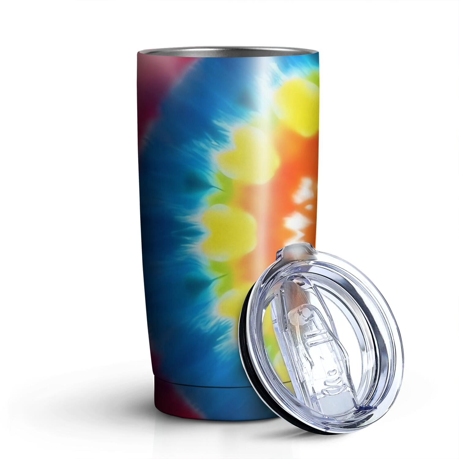 20oz Tumblers Tie Dye Heart Accent Mandala Pattern Stainless Steel ...