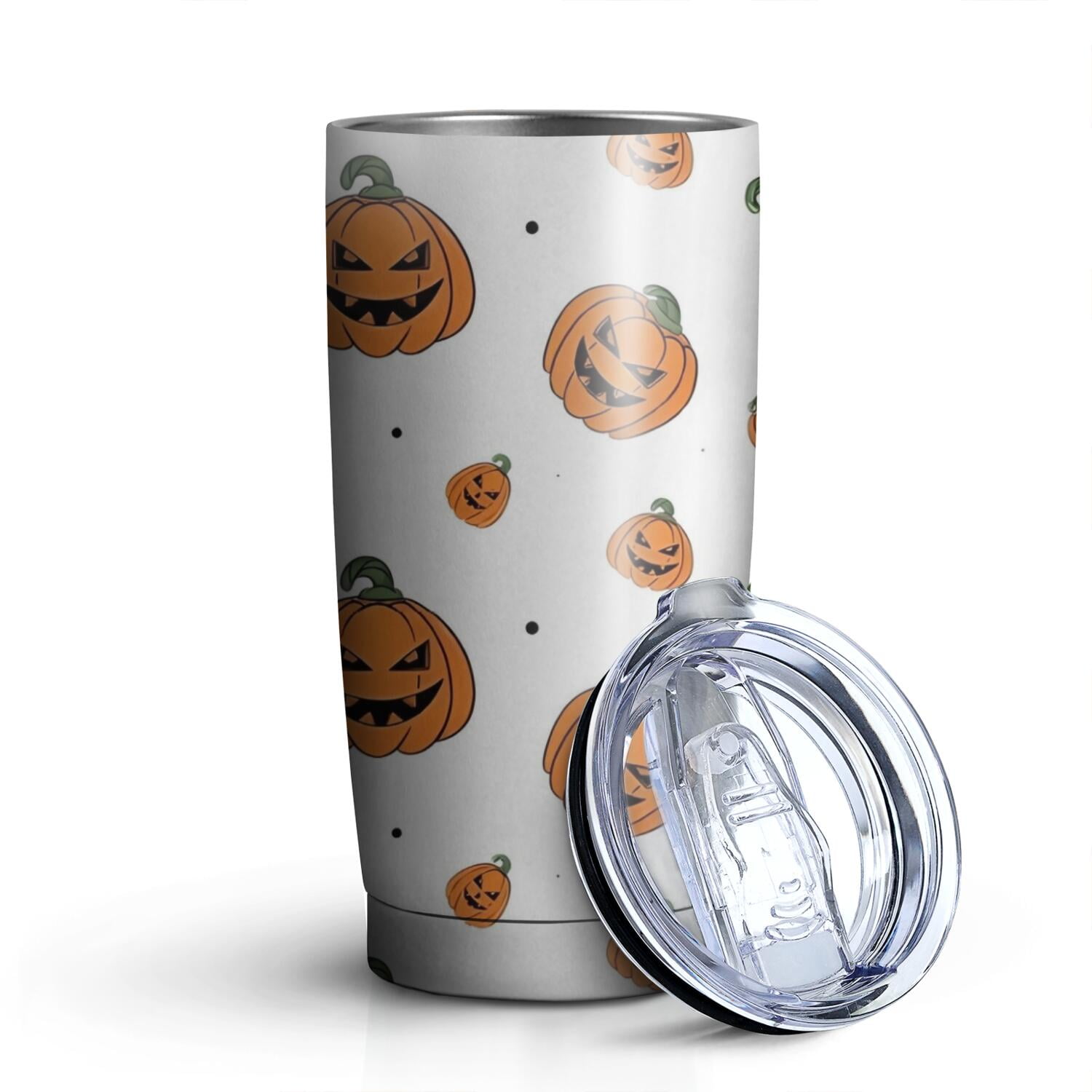 20oz Tumblers White Halloween Lanterns Stainless Steel Vacuum Insulated ...