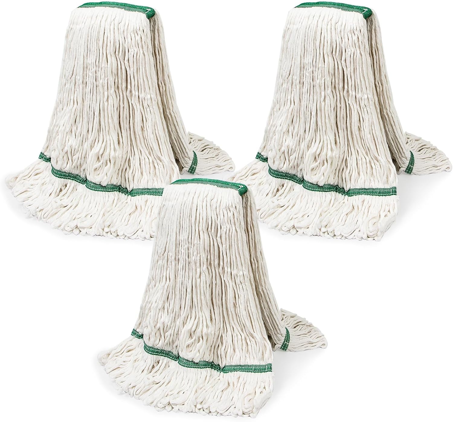20oz mop Head Replacement, 3 Pack Heavy Duty Industrial Cotton Looped ...