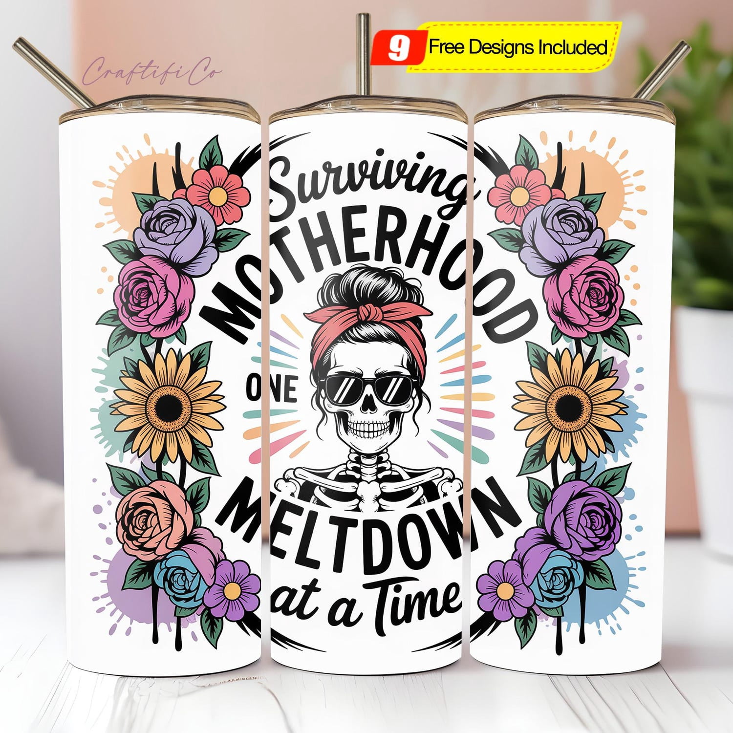 20oz tumbler floral flower affirmations self love mental health ...