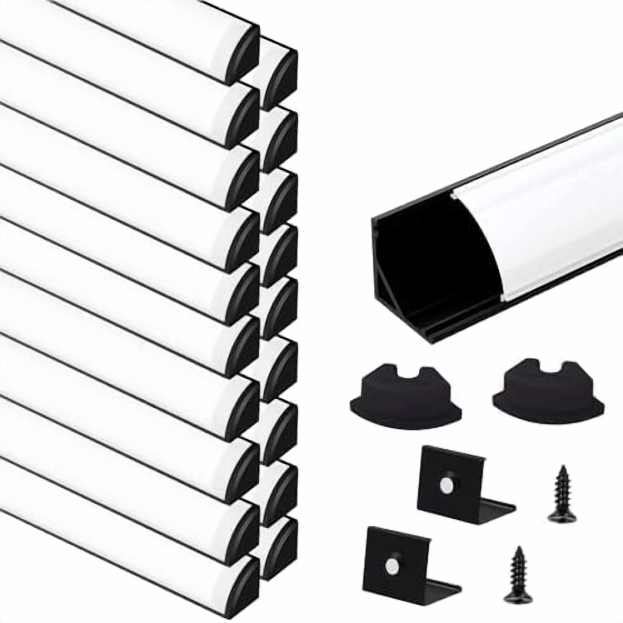 20pack 3.3ft LED Channel, V Shape Led Diffuser Channel, LED Aluminum ...