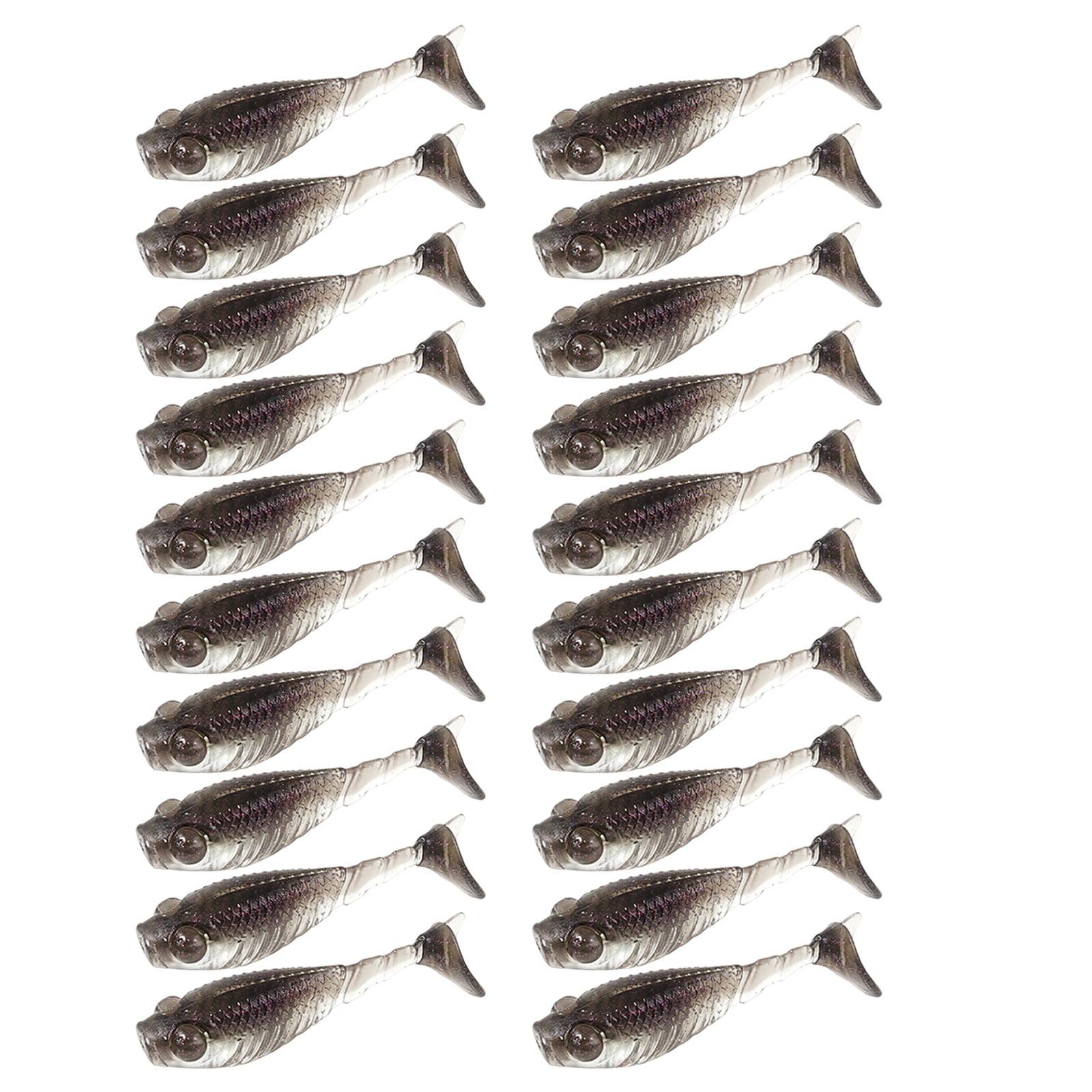 20pack Artificial Fishing Soft Lures Tackle High Elasticities Floating ...