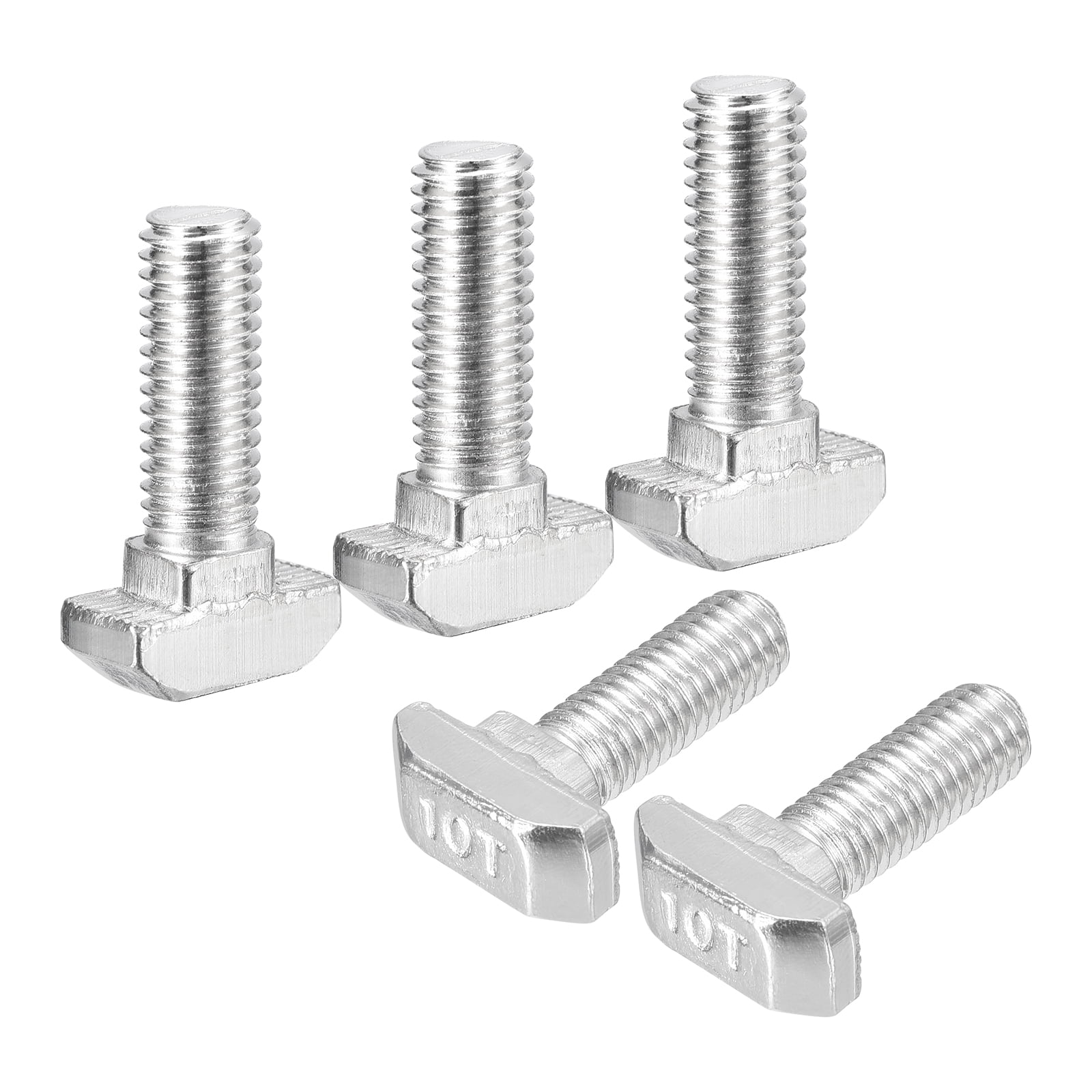 20pack T-Slot Bolts, M8 x 25mm Hammer Head Bolt T Screw Drop-in Stud ...