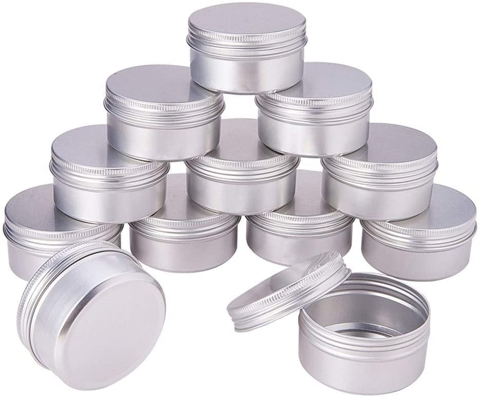 20pc 20 Pack 2.7oz Screw Top Metal Steel Tins Aluminum Tin Cans Jar ...