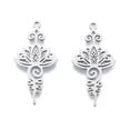 20pc 201 Stainless Steel Pendant Hollow Charms Flower Stainless Steel ...