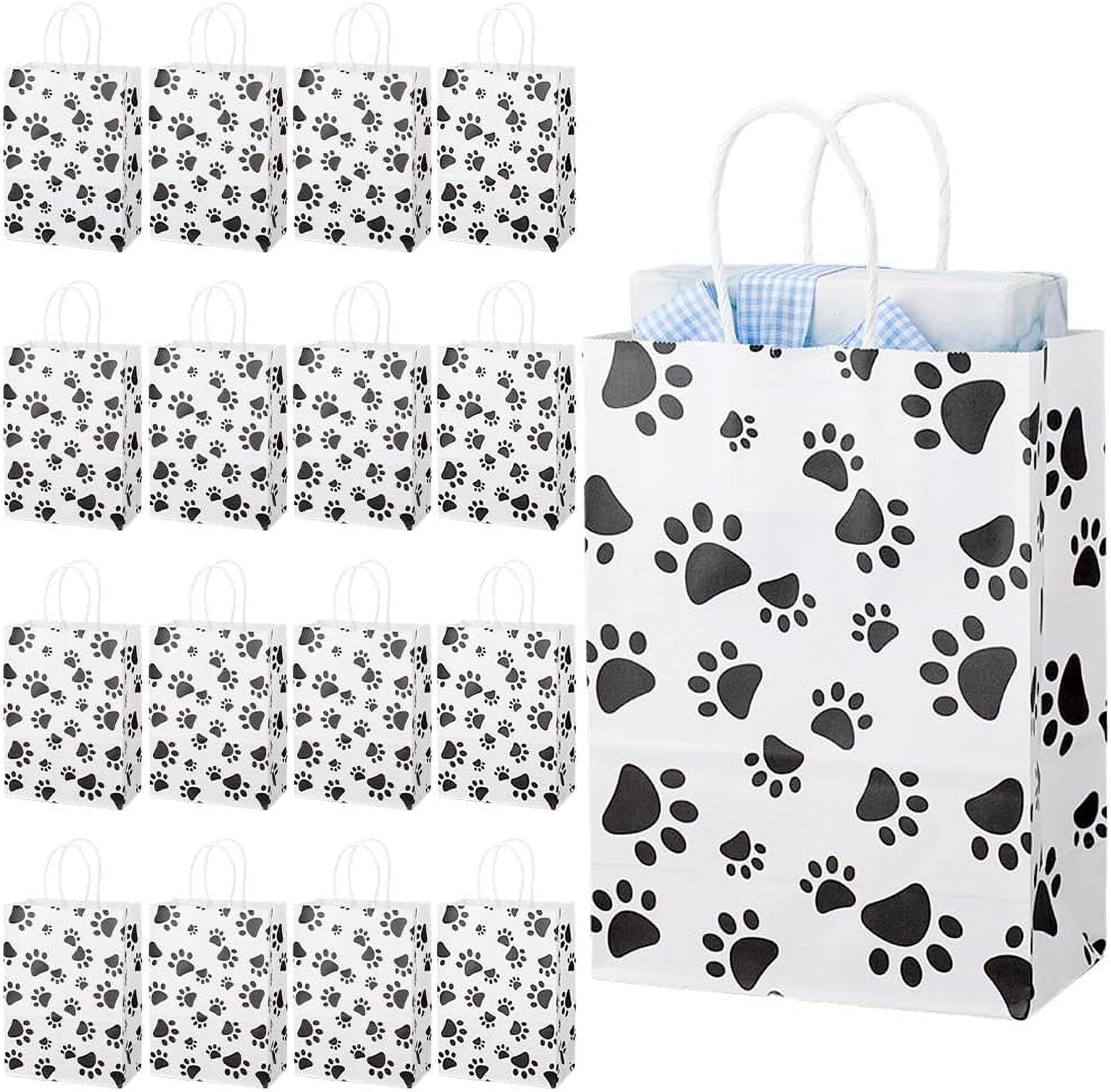 20pc 20pcs Puppy Dog Paw Print Gift Bags 8.1 x 5.8 x 3.1 inch Dog Gift ...