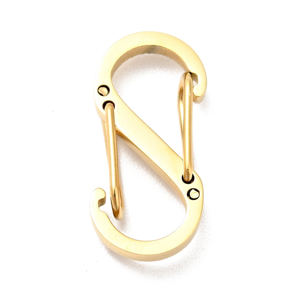 20pc 304 Stainless Steel Push Gate Snap Key Clasps Double Opening ...