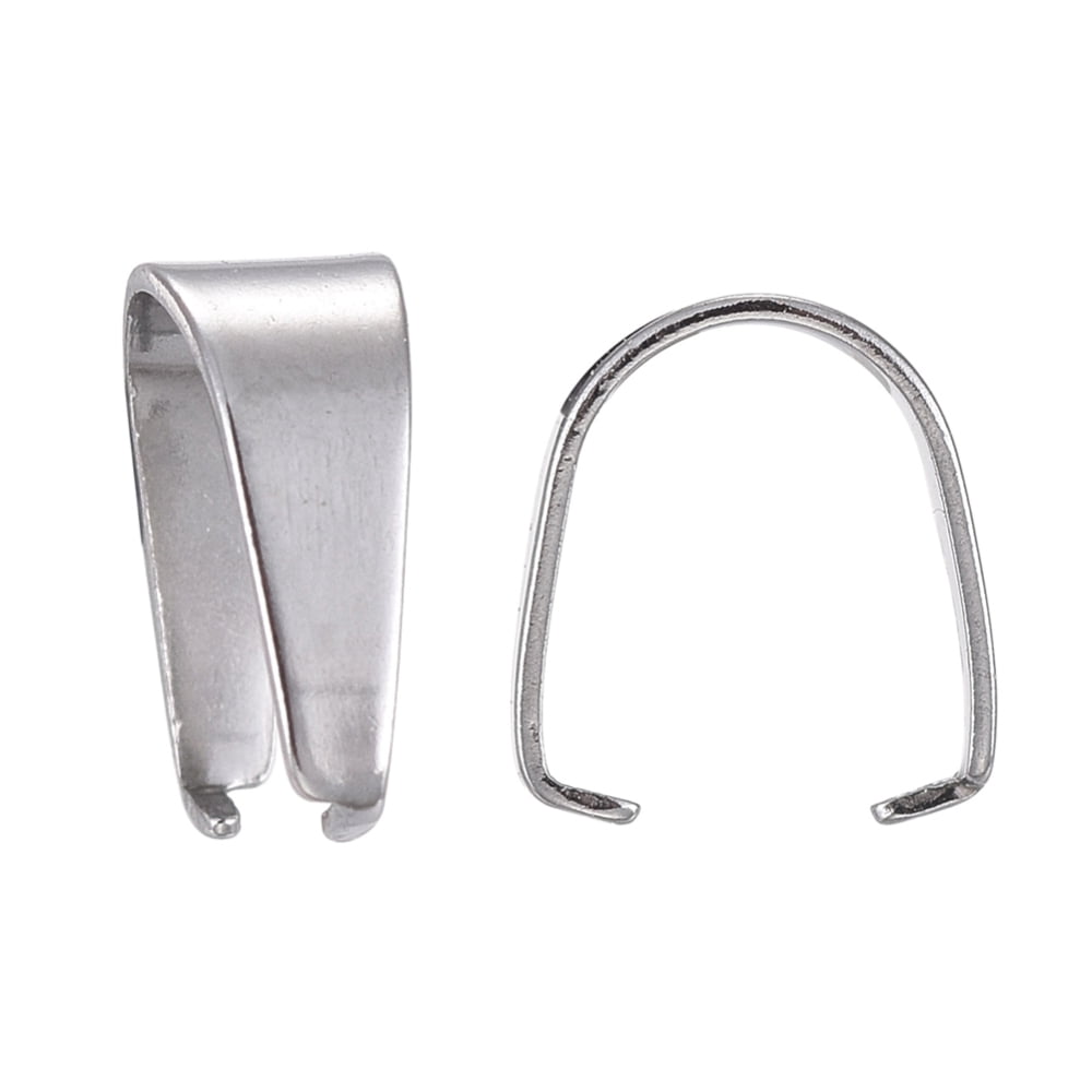 20pc 304 Stainless Steel Snap on Bails - Walmart.com