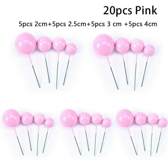 20pc Ball Cake Topper Birthday Party Baby Shower Wedding Christmas Ball ...