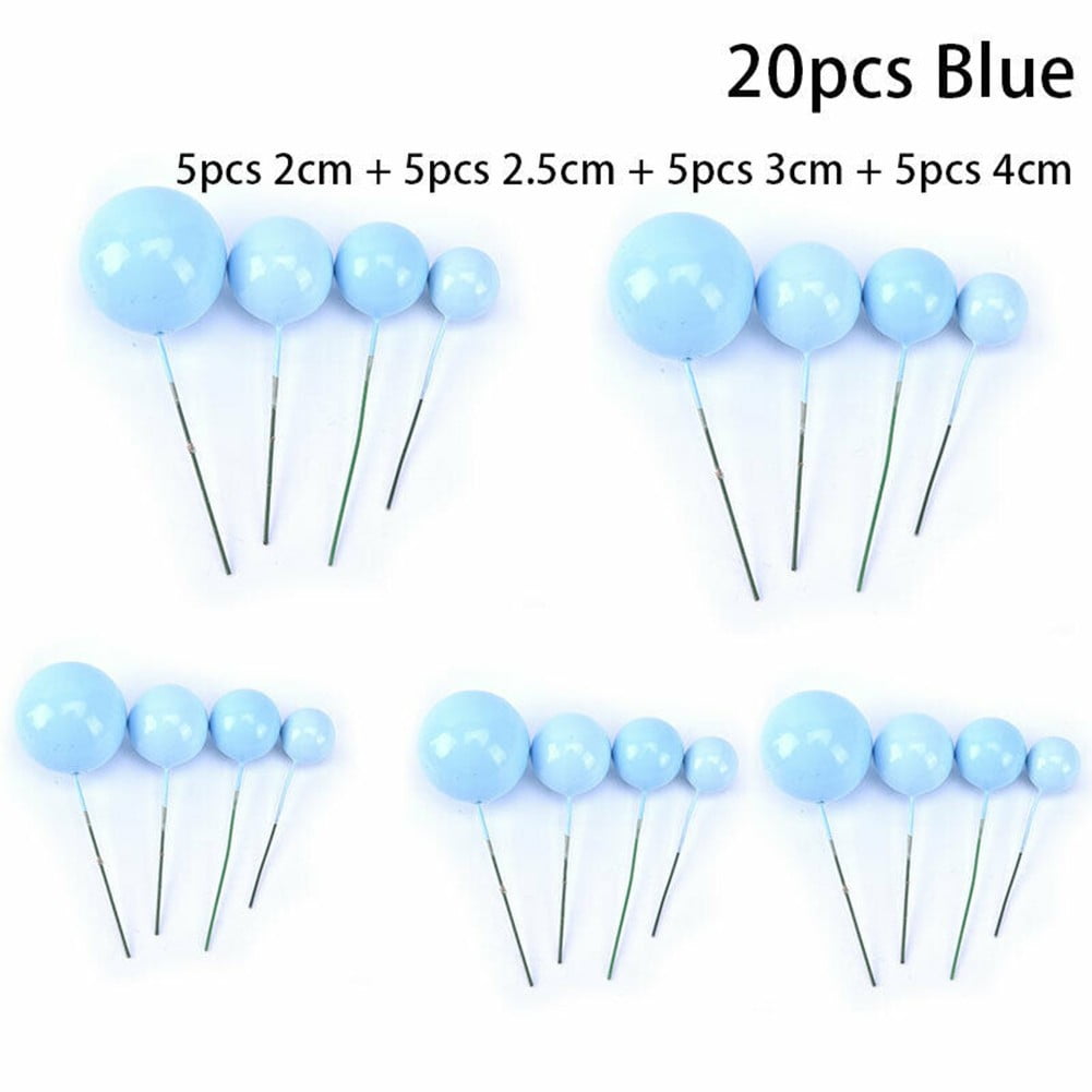 20pc Ball Cake Topper Birthday Party Baby Shower Wedding Christmas Ball ...