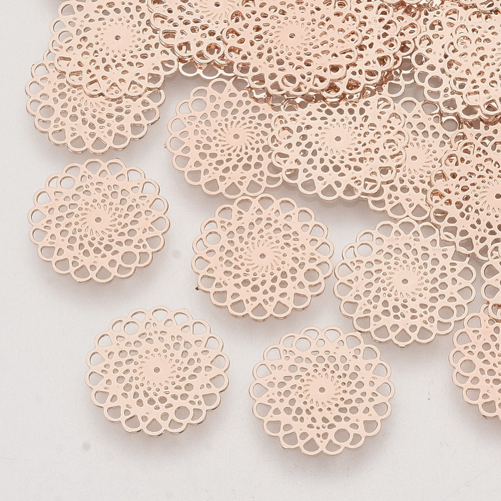 20pc Brass Filigree Joiners Links Etched Metal Embellishments Long ...
