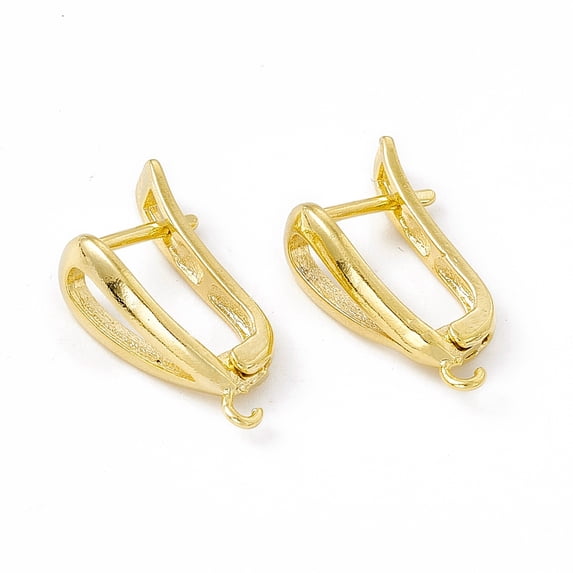 20pc Brass Hoop Earring Findings with Latch Back Closure with ...