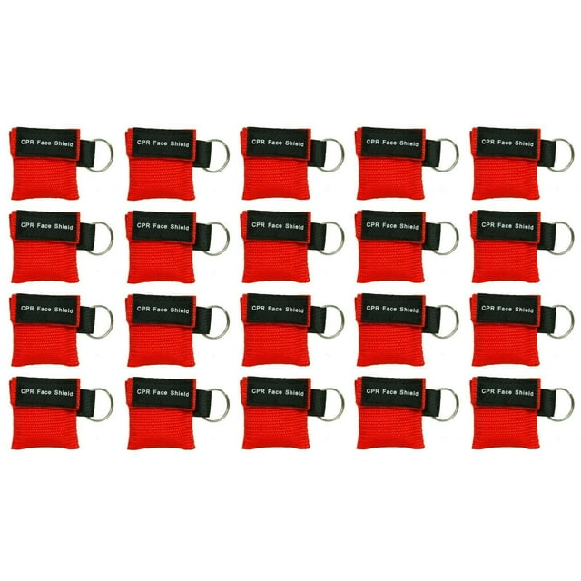 20pc CPR Mask Keychain Emergency Kit CPR Face Shields for First Aid AED ...