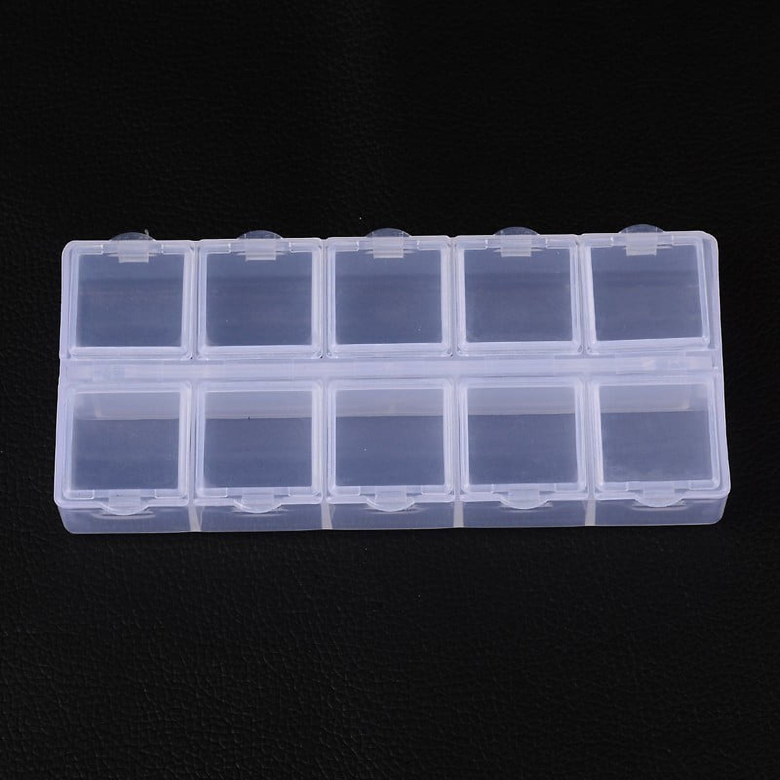 20pc Cuboid Plastic Bead Containers Flip Top Bead Storage 10 ...