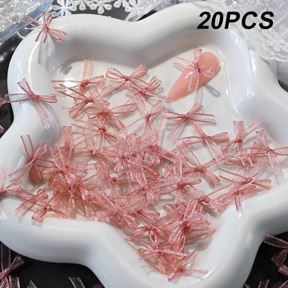 20pc Floral Lace Nail Art Accessories - Mixed Pattern Fabric for ...
