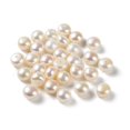 20pc Natural Cultured Freshwater Pearl Beads Half Drilled Round Grade ...