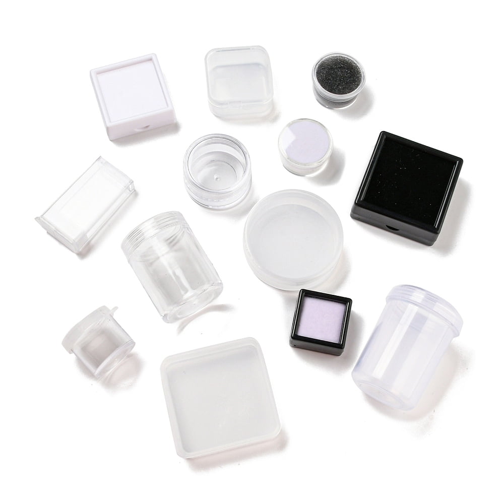 20pc Plastic Bead Storage Containers Mixed Shapes Mixed Color 2.9~5.7x2 ...