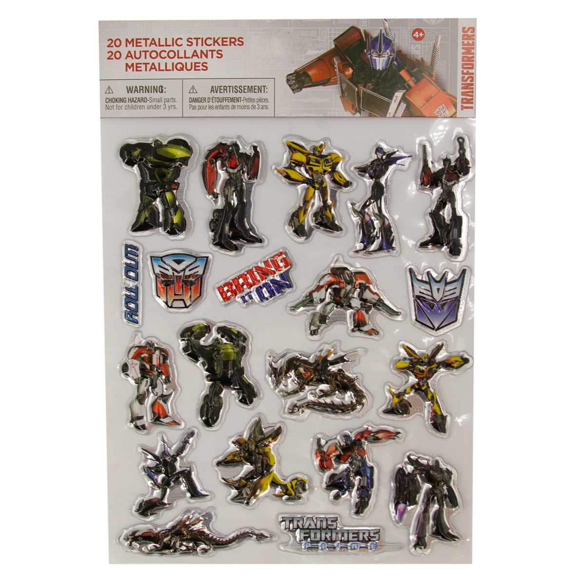 20pc Savvi Metallic 3D Puffy Stickers Set With Fun Characters - Walmart.com