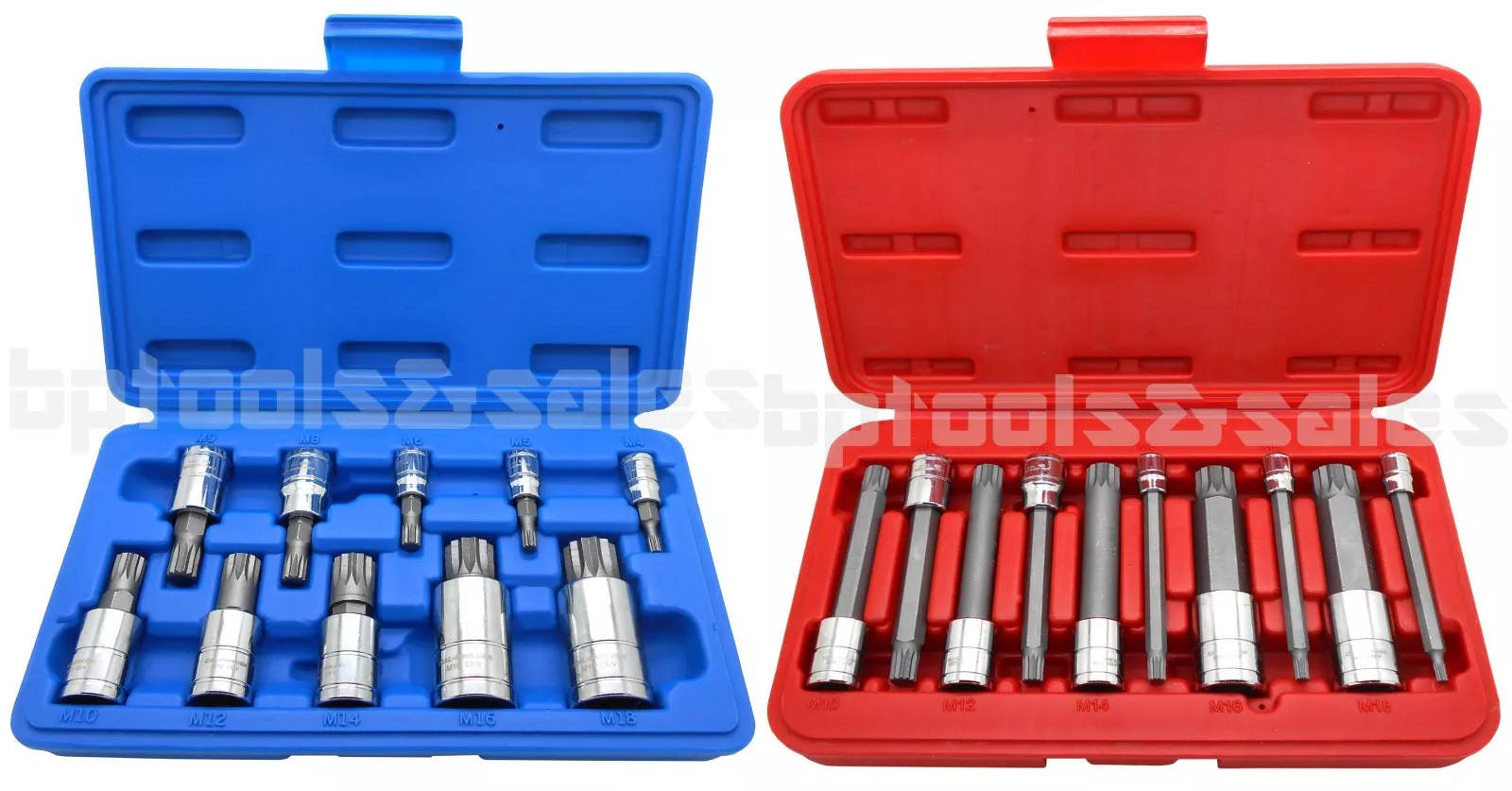 20pc Spline XZN Triple Square 12 Point Socket Bit Set 1/4" 3/8" 1/2" Tamperproof - Walmart.com
