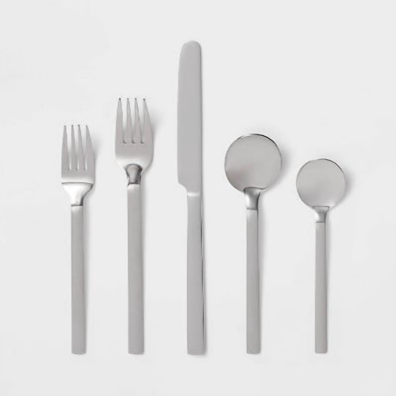 20pc Squared Straight Flatware Set - Walmart.com