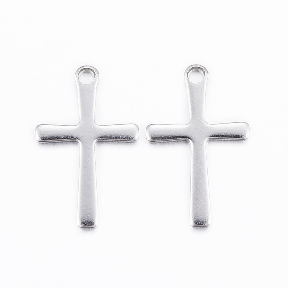 20pc Tarnish Resistant 304 Stainless Steel Charms Cross Pendants ...