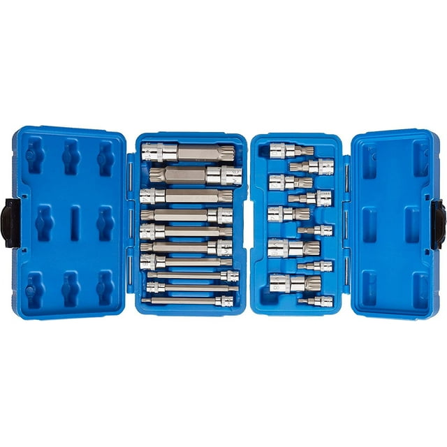 20pc XZN 12 Point MM Triple Square Spline Bit Socket Set Tamper ...