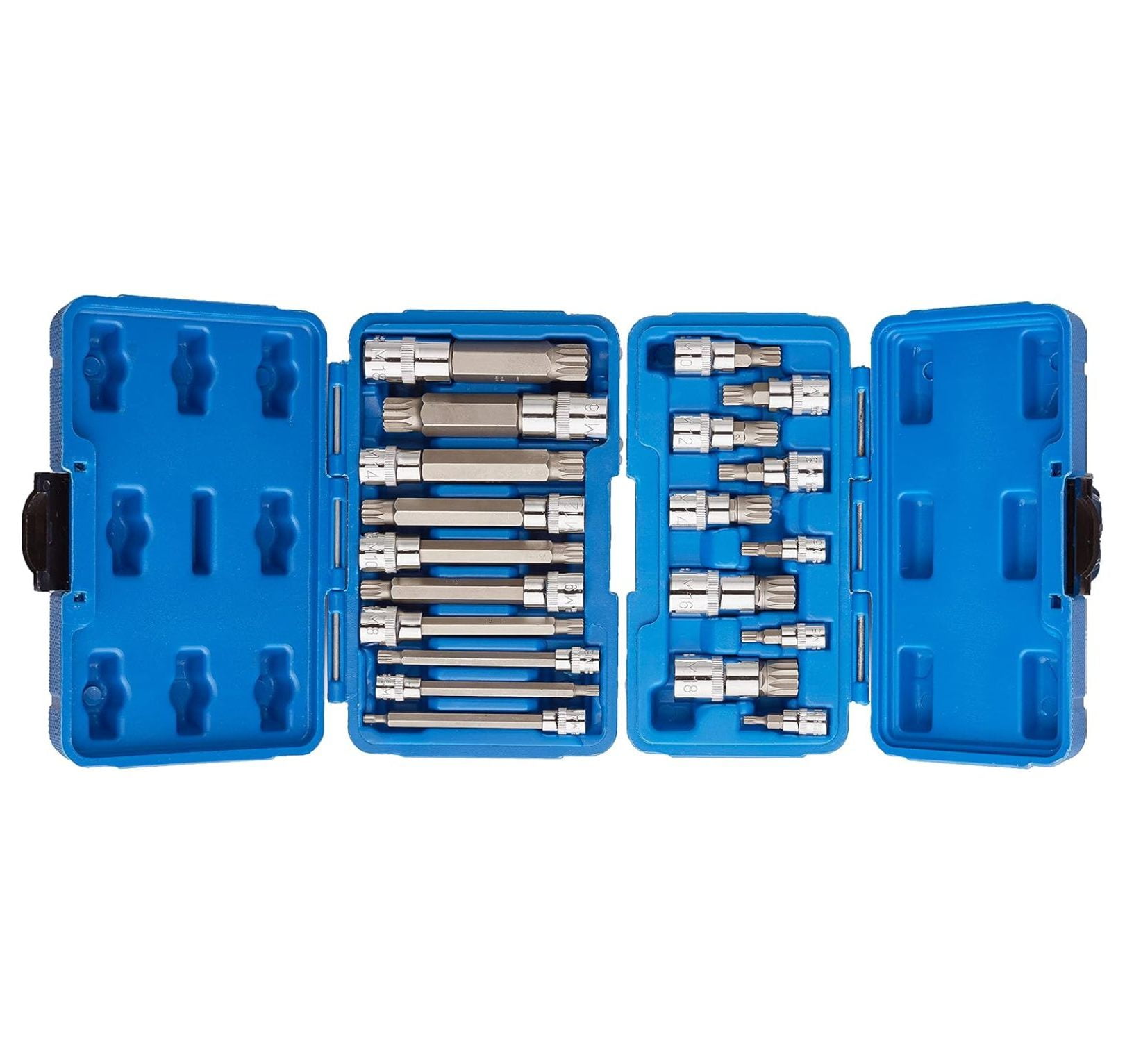 20pc XZN 12 Point MM Triple Square Spline Bit Socket Set Tamper ...