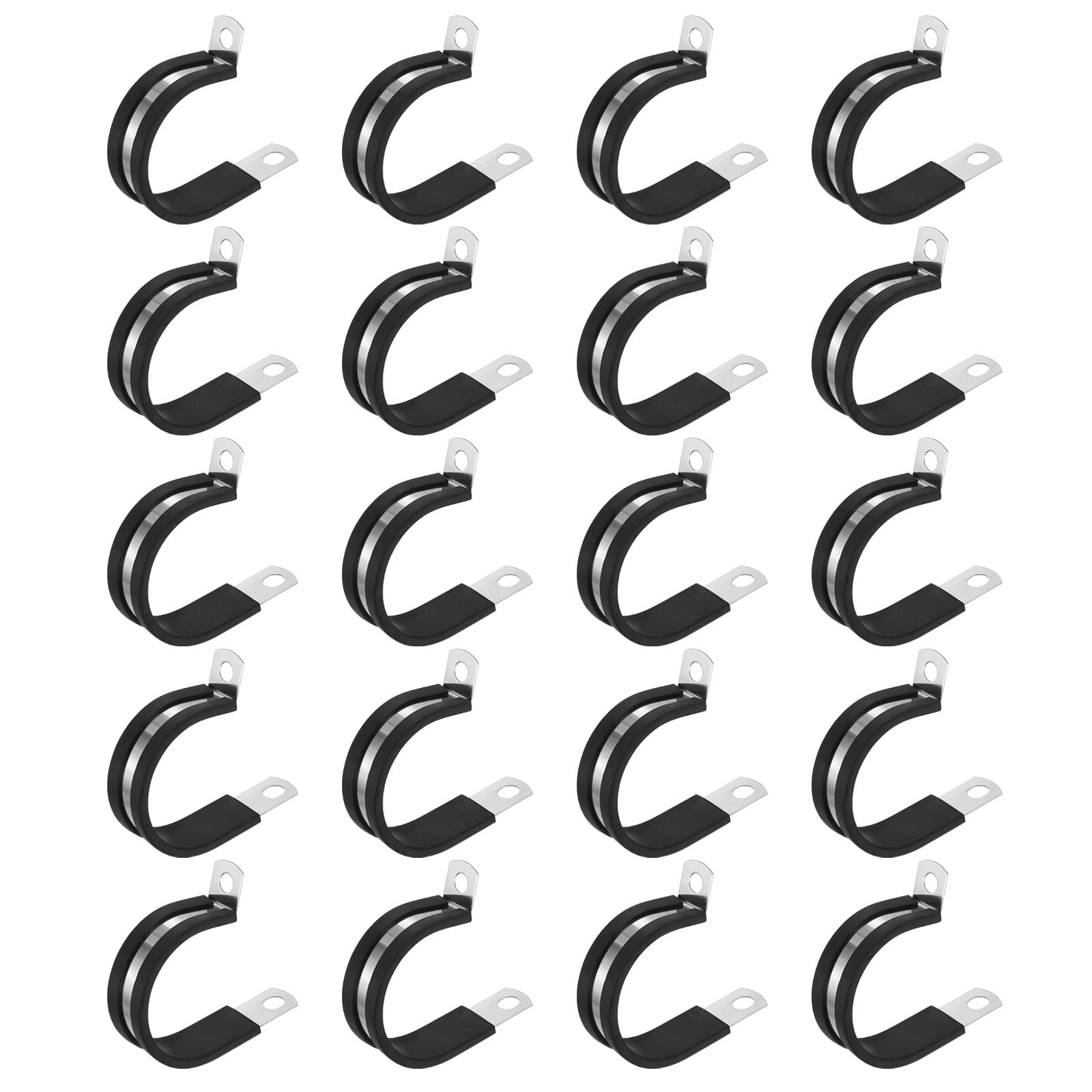 20pcs 1-3/8" Stainless Steel Cable Clamp Conduit Wire Holder Strap Clip ...