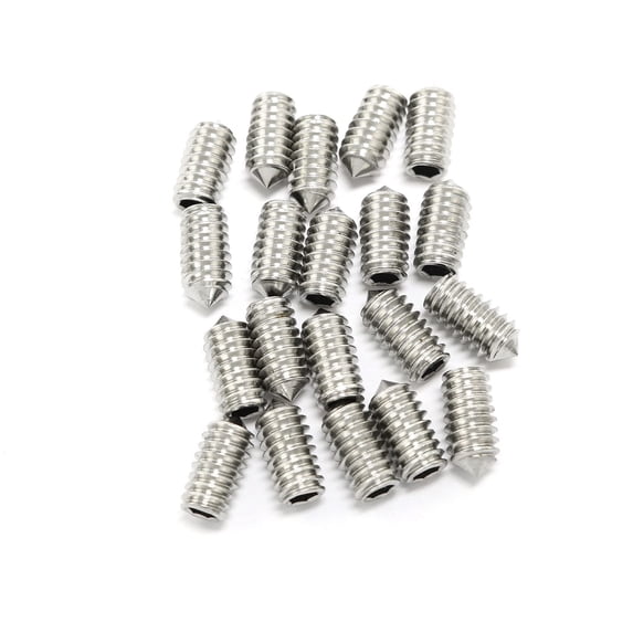 20pcs 1/4-20x1/2 Hexagon Hex Socket Set Grub Screws 304 Stainless Steel ...