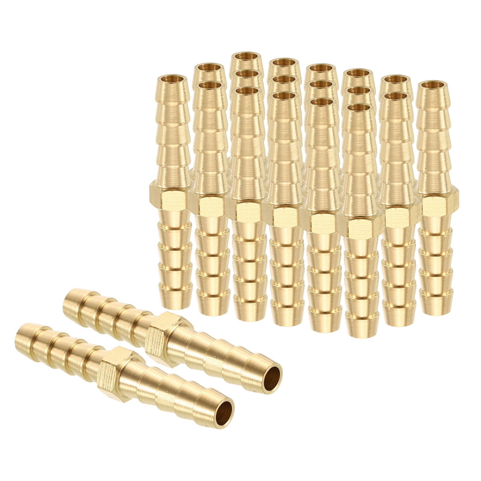 20pcs 1/4" Brass Hose Barb Fitting Metals Splicer Mender for 3D ...
