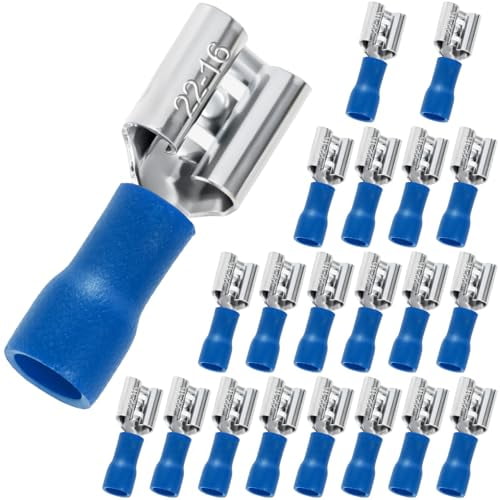 20pcs 1/4" Female Spade Connectors, Quick Disconnect Insulated Spade ...