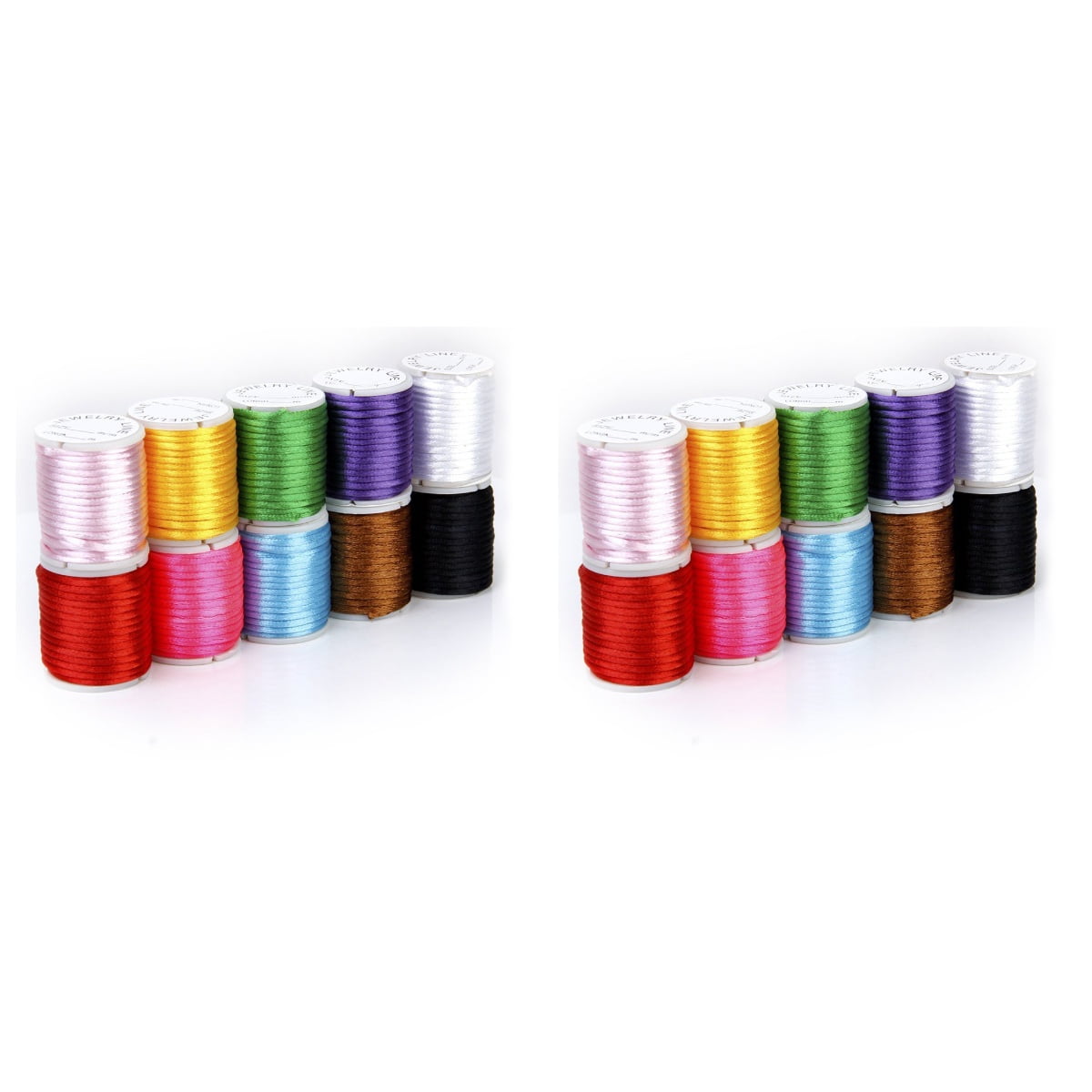 20pcs 10 Colors 2mm Nylon Beading Thread Chinese Knotting Cord for ...