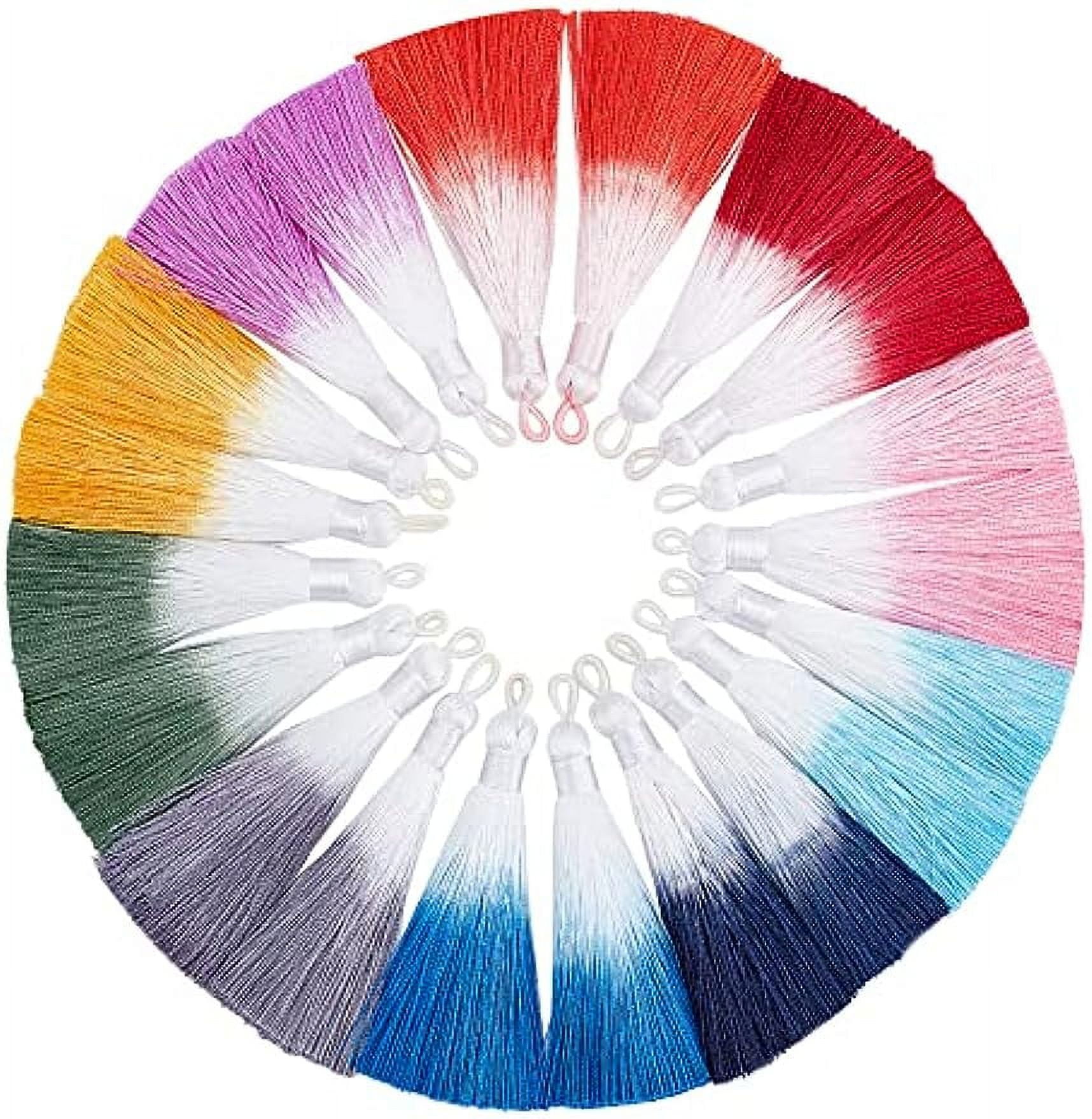 20pcs 10 Colors Tassel Pendant 3 Inch Tiny Craft Tassels Soft Silky ...