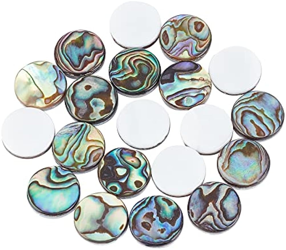 20pcs 12mm Natural Abalone Shell Cabochons Abalone Shell Flat Coin ...
