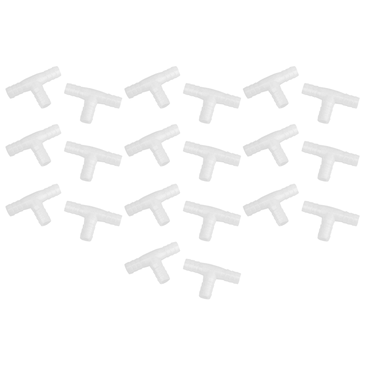 20pcs 12mm Plastic Equal Tee Connector Barbed Pipe Fitting Air/Water ...