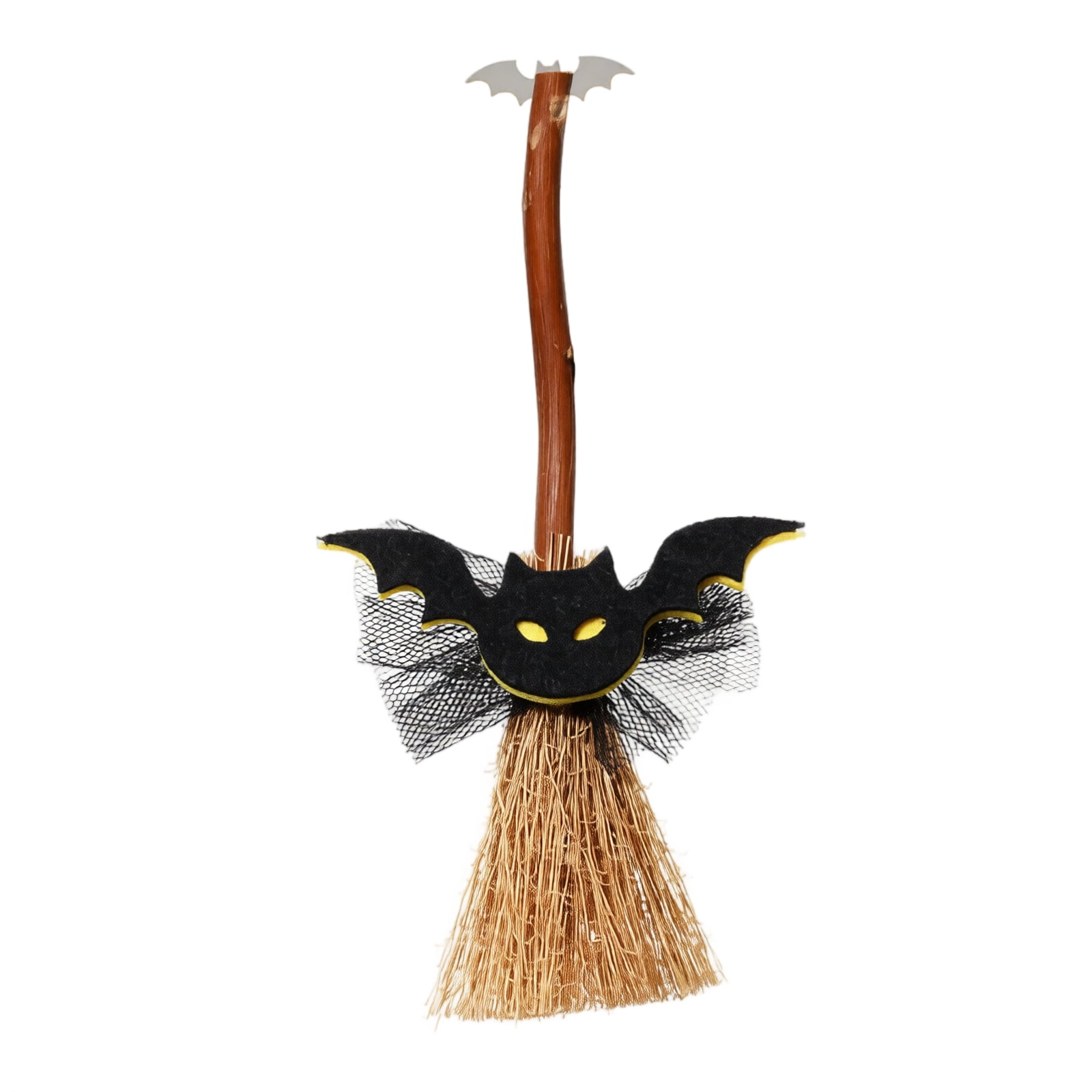 20pcs 14cm Mini Witch Broom Ornaments with Bat Design for Halloween ...