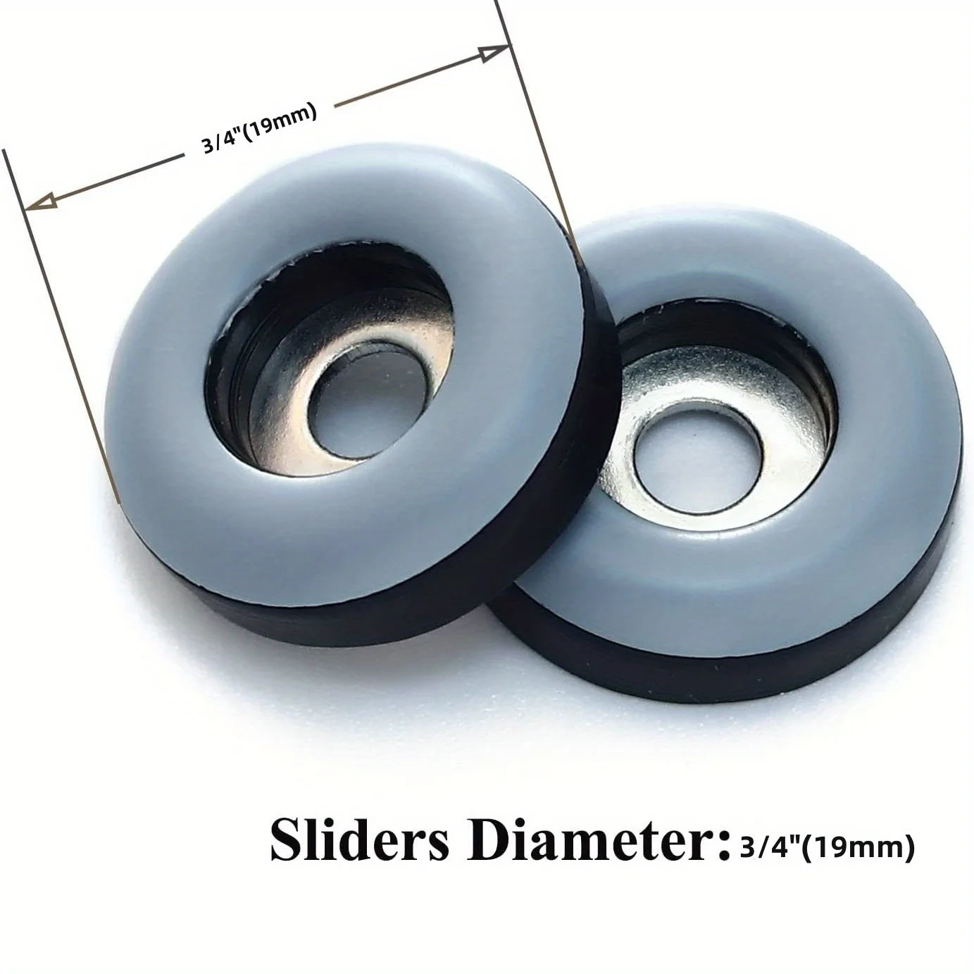 20pcs 19mm Furniture Sliders Pads With Screws Furniture Glides Sliding ...