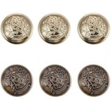 20pcs 1Inch Brass Flat Round Buttons Metal Buttons with Shank for ...