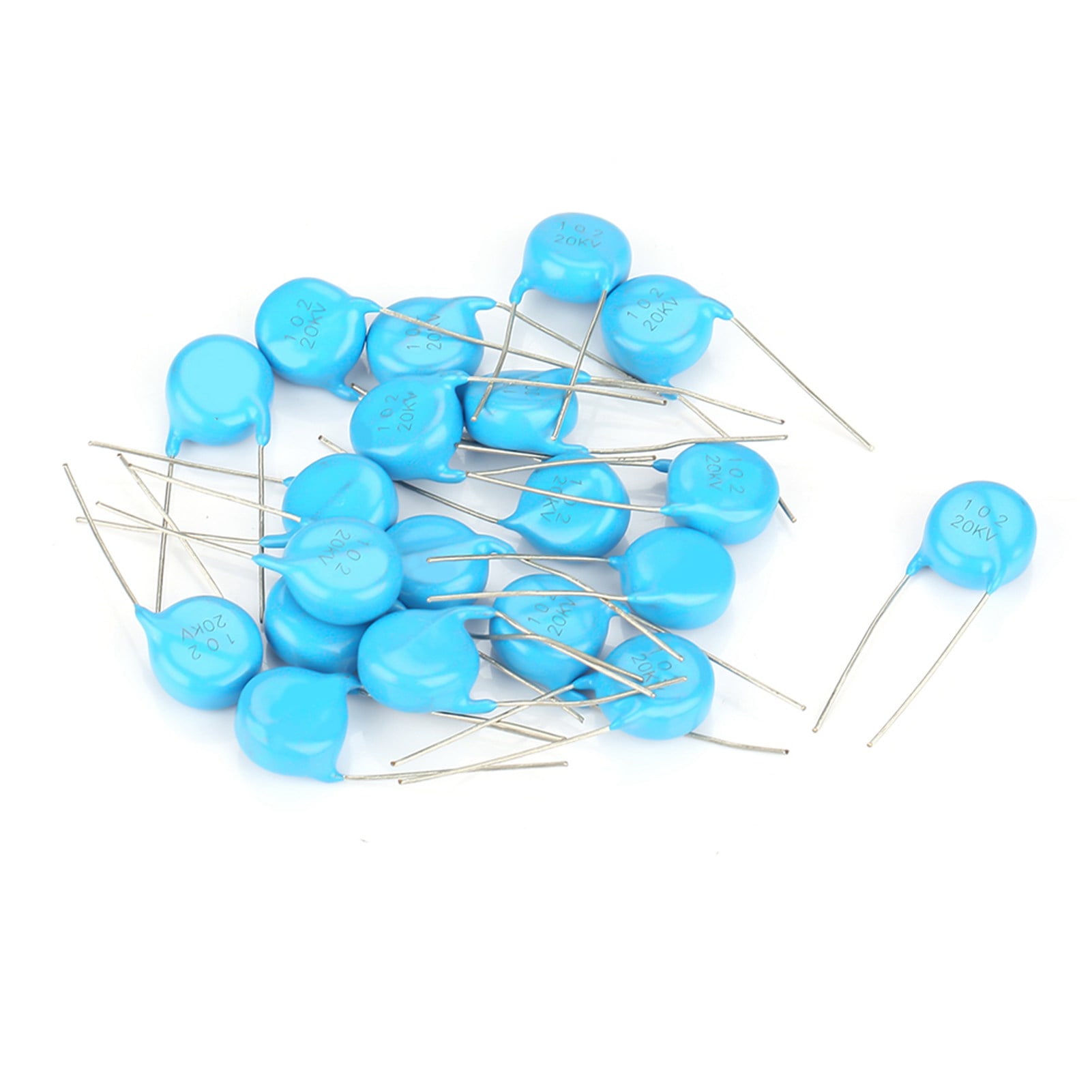 20pcs 20KV 1nF 0.001uF 1000pF 102 High Voltage Ceramic Capacitor Kit ...