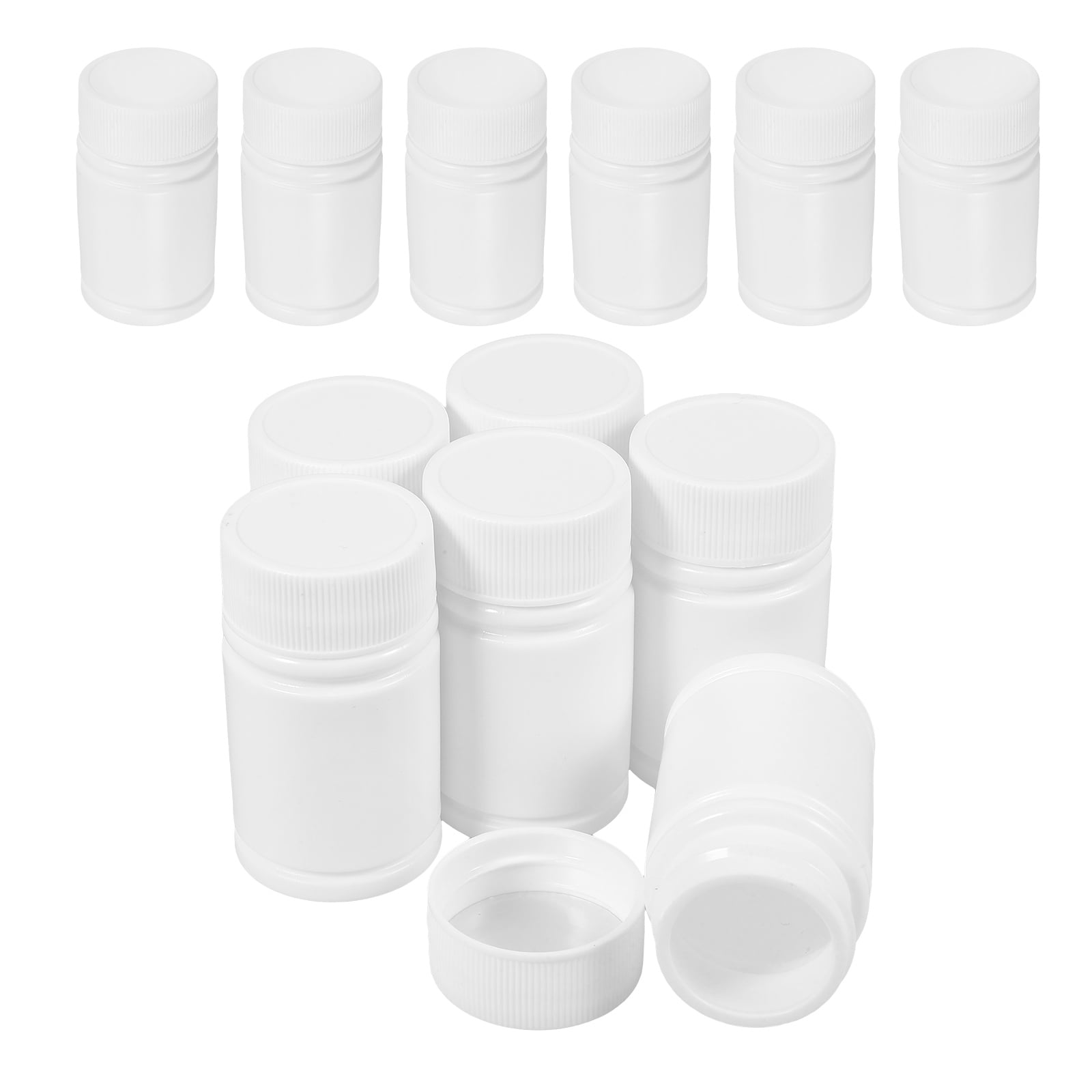 20pcs 20ml White Plastic Bottles Empty Medicine Containers Portable ...