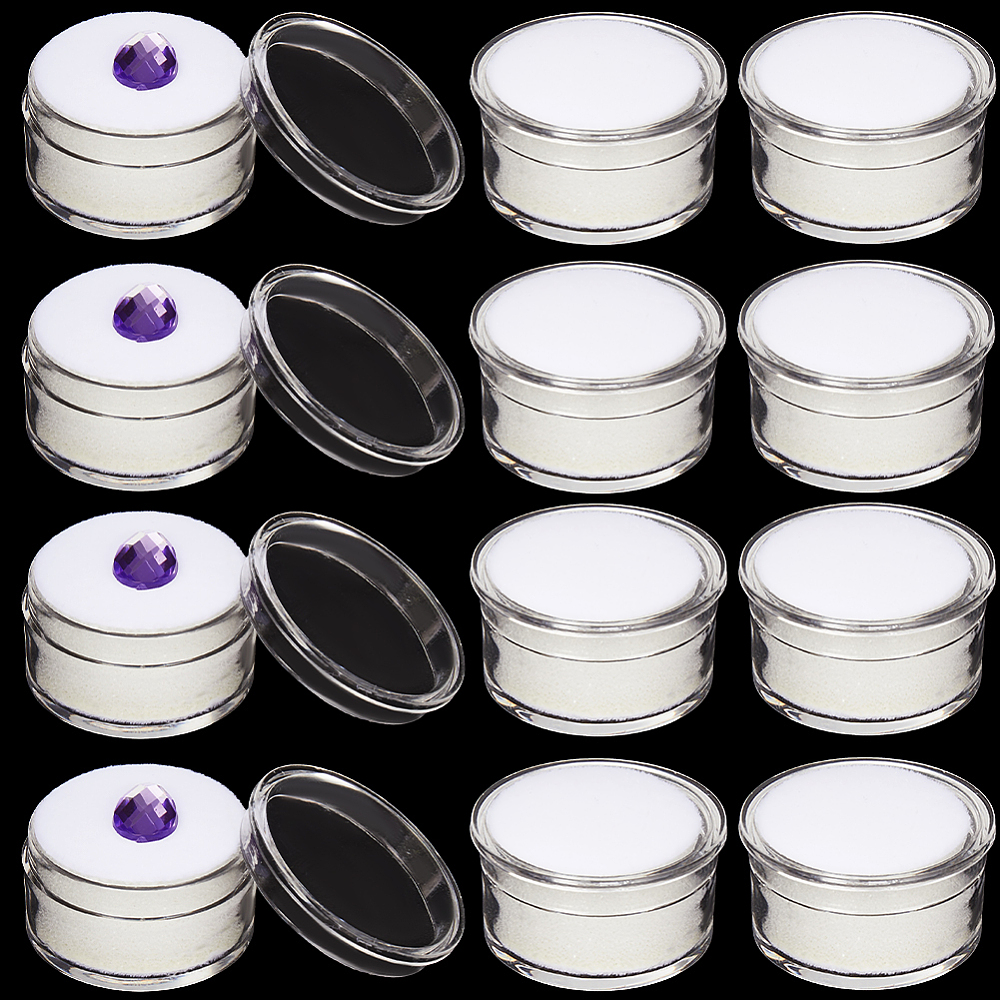 20pcs 20pcs Small Empty Round Jewelry Show box Loose Display box Clear ...
