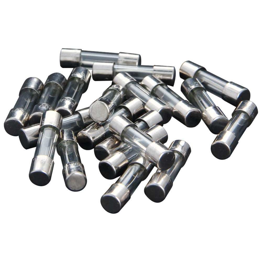20pcs 250V 15A Fast Blow Tube Fuse Glass Tube Fuses 5x20mm - Walmart.com