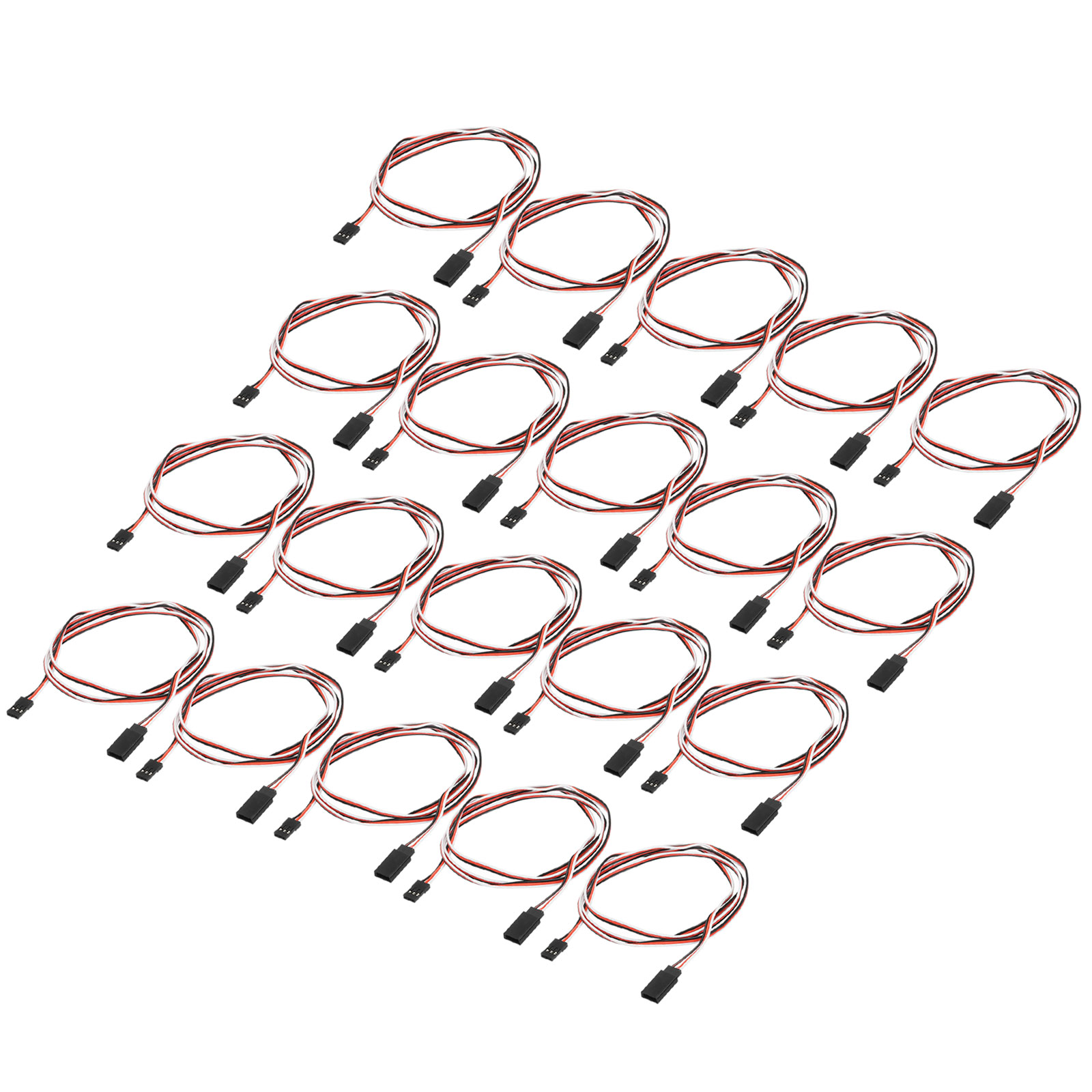 20pcs 3-Pin Servo Extension Cable Cord Connector Lead Wire Male to ...