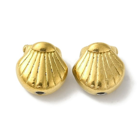 20pcs 304 Stainless Steel Beads Shell Shape Golden 7x7x4mm Hole: 1mm ...