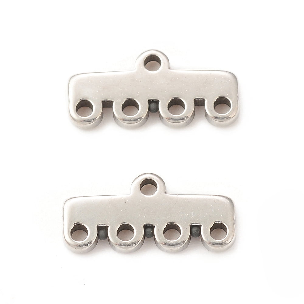 20pcs 304 Stainless Steel Chandelier Component Links 5-Loop Connector ...