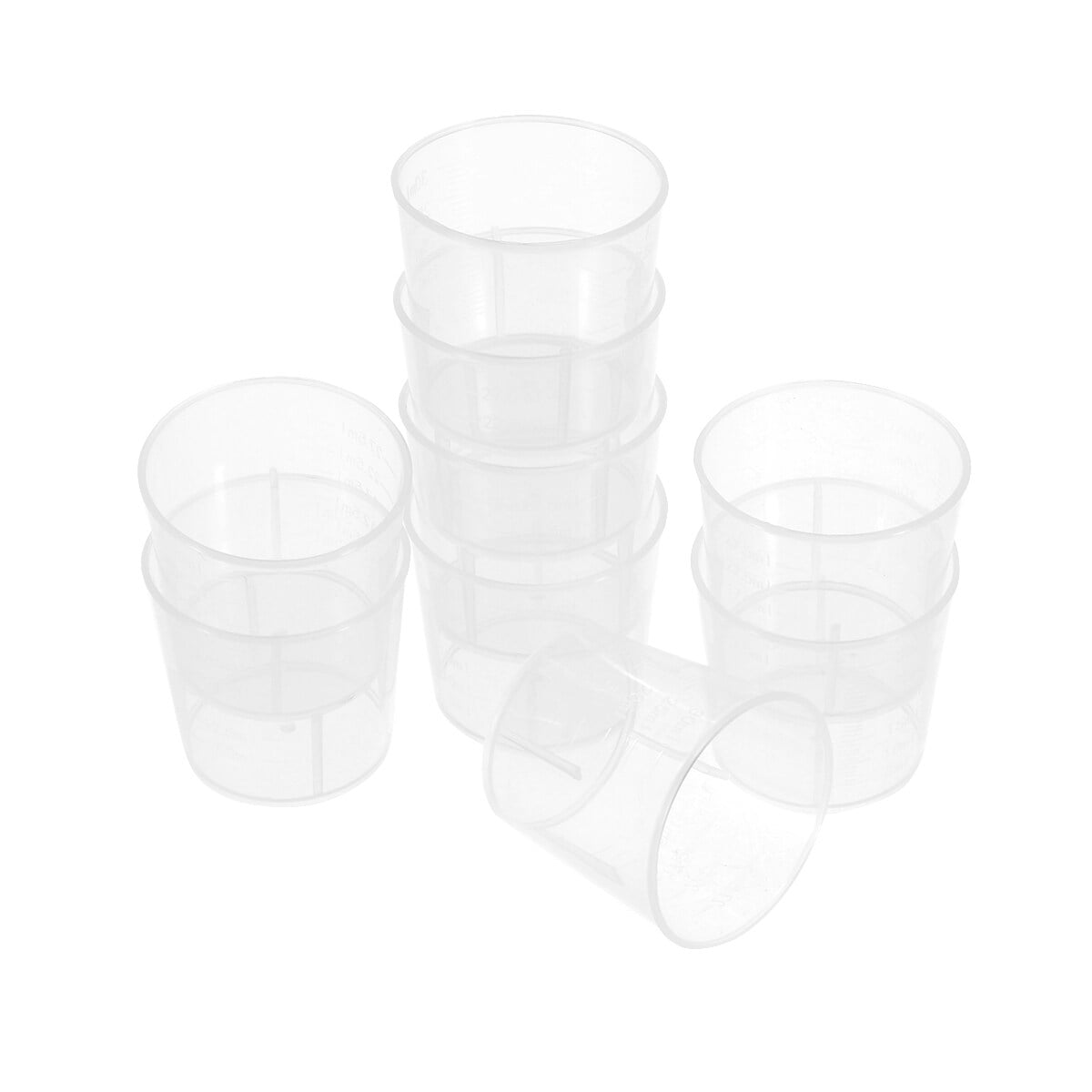 20pcs 30ml Plastic Graduated Cups Measuring Scale Cups Transparent ...