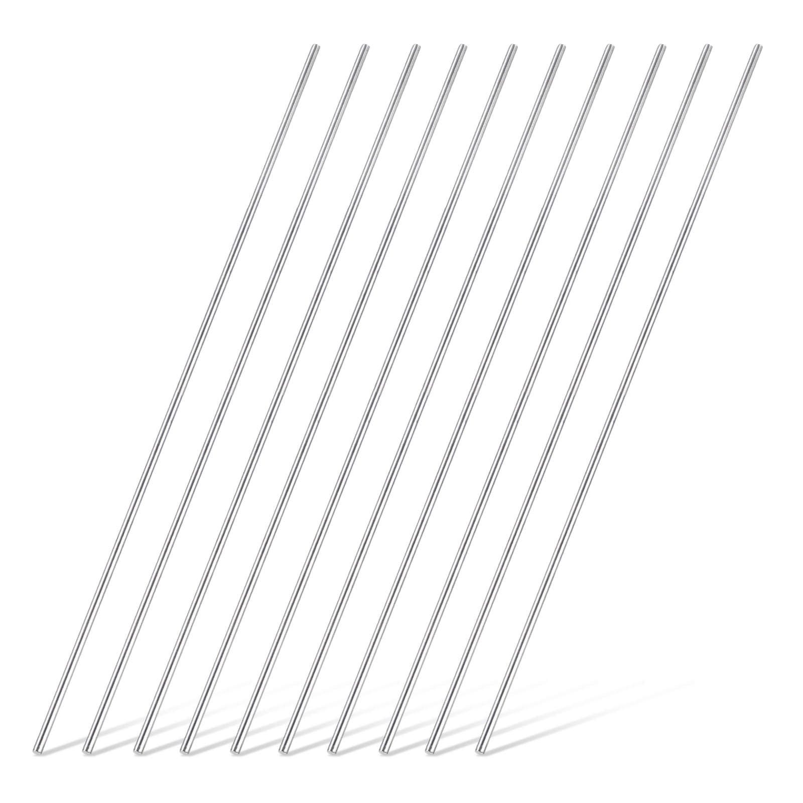 20pcs 316 Stainless Steel Round Rod Bar, 2x150mm Silver Solid Shaft ...